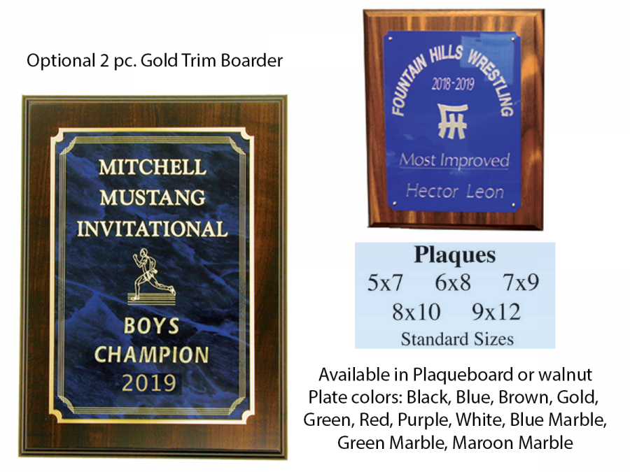 plaques, standard sizes, 1 & 2 pc. – Rapidribbon